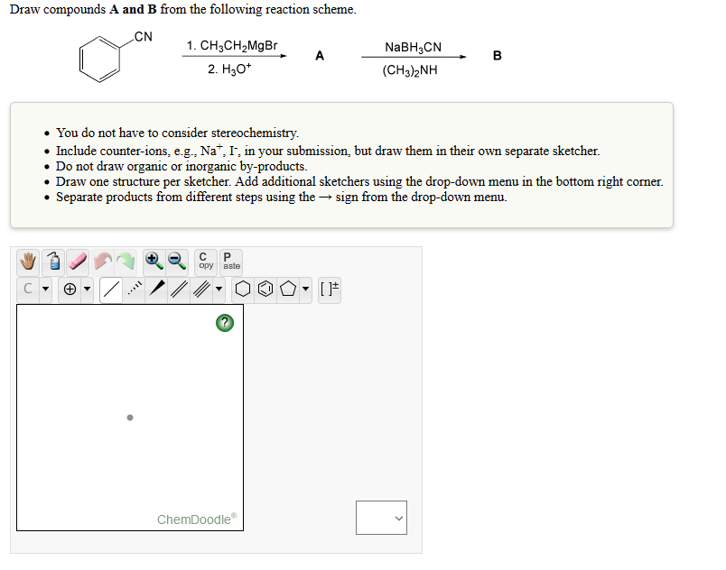 Solved Draw compounds A and B from the following reaction | Chegg.com