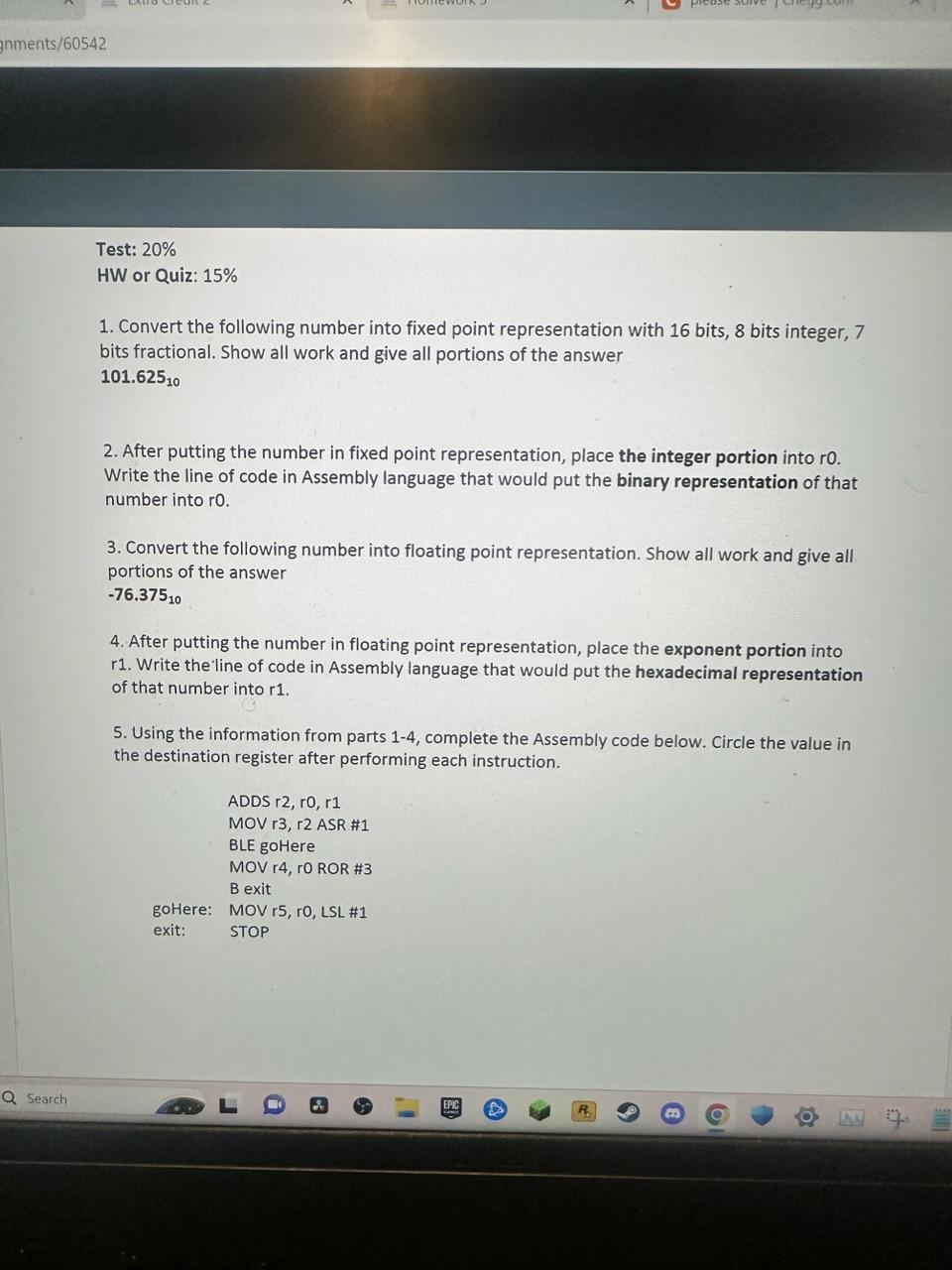 Solved 1. Convert the following number into fixed point | Chegg.com