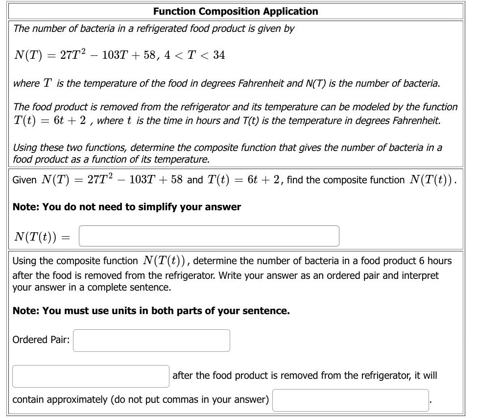 Function Composition ApplicationThe number of | Chegg.com