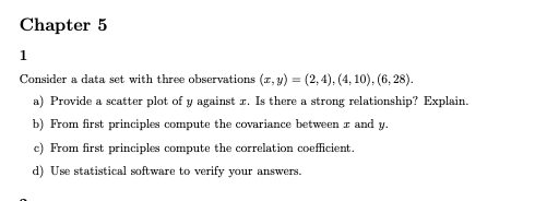 Solved Consider a data set with three observations | Chegg.com