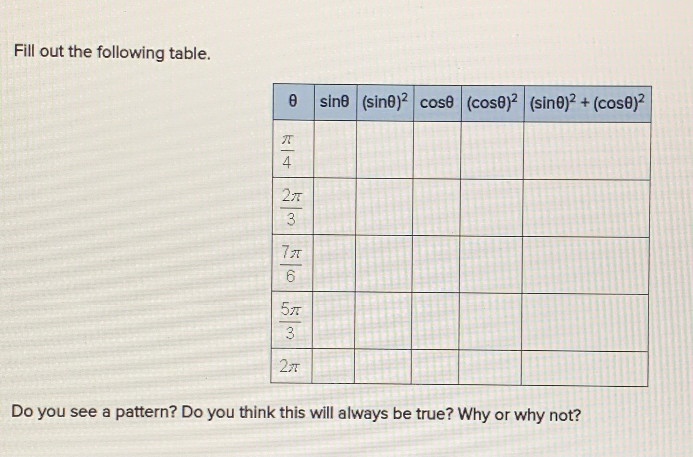 Solved Fill out the following | Chegg.com