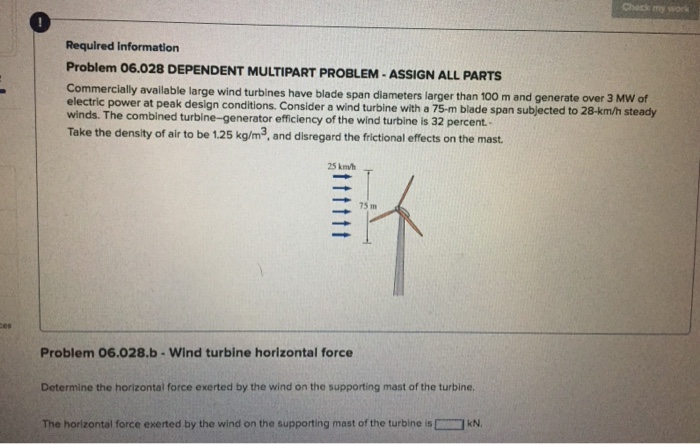 Solved Check my work 0 Required information Problem 06.028 | Chegg.com