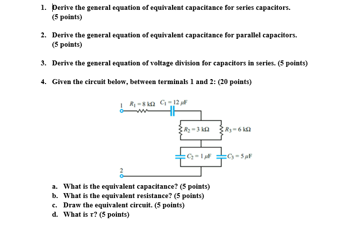 Solved Derive the general equation of equivalent capacitance | Chegg.com