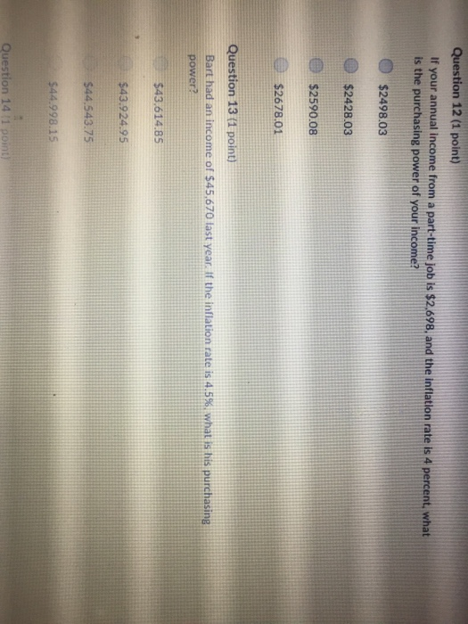 Solved Question 10 (1 point) Freaky Flakes cost $1.78 last | Chegg.com