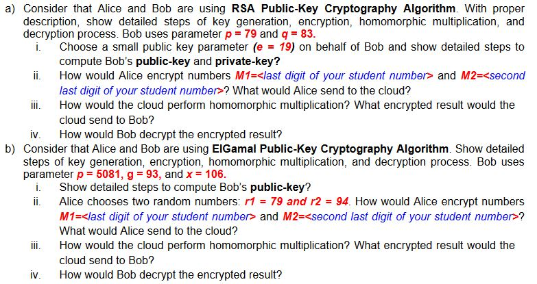 Solved Q3. Privacy-Preserving Computation using Public-Key | Chegg.com