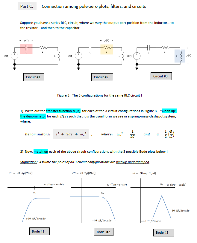 Solved Part C: Connection among pole-zero plots, filters, | Chegg.com