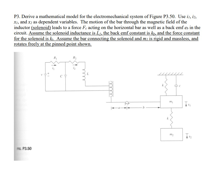 P3. Derive a mathematical model for the | Chegg.com
