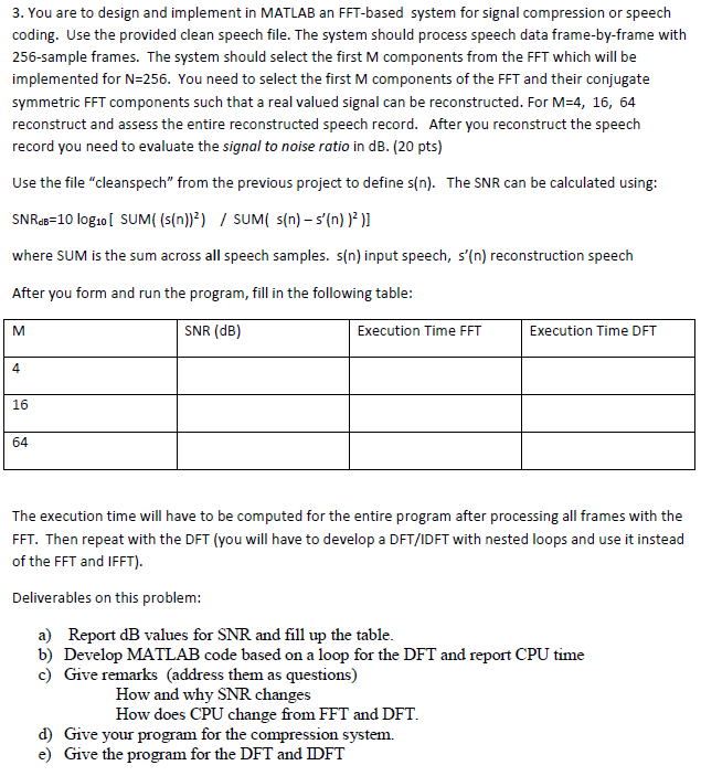3. You are to design and implement in MATLAB an | Chegg.com