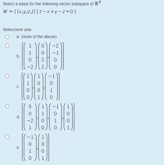 Solved Consider the vectors | Chegg.com