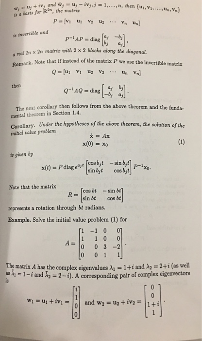 Solved 1 6 Complex Eigenvalues If The 2n X 2m Real Matrix A