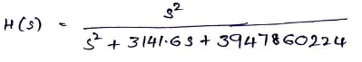 Solved Given a high pass second order Z domain filter with a | Chegg.com
