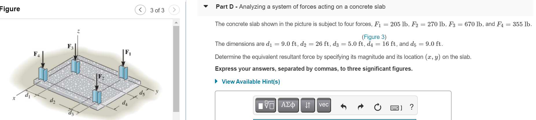 Solved Figure Part D - Analyzing a system of forces acting | Chegg.com