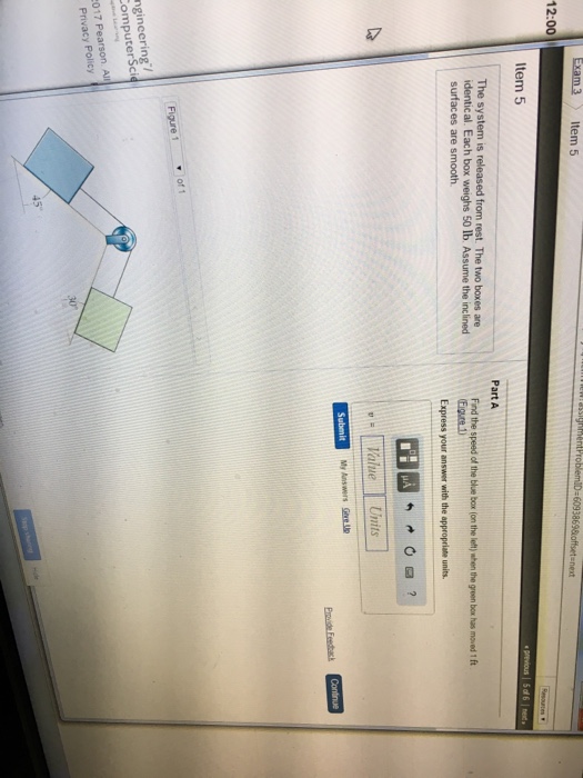 Solved The system is released from rest. The two boxes are | Chegg.com