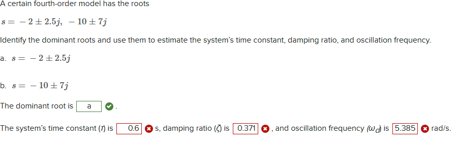 Solved A certain fourth-order model has the | Chegg.com