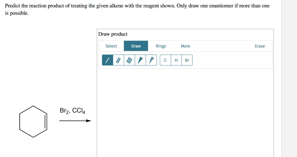 Solved Predict the reaction product of treating the given | Chegg.com