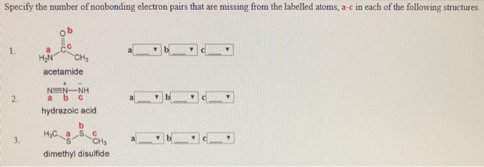 Solved Specify the number of nonbonding electron pairs that | Chegg.com
