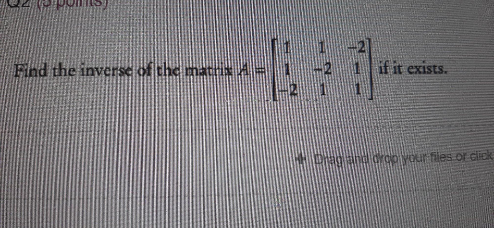 Solved Find the inverse of the matrix A 1 | if it exists. | Chegg.com