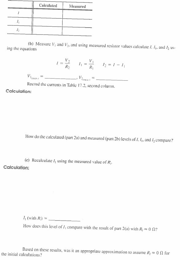 Solved Part 2 Parallel R-L dc Circuit Construct the circuit | Chegg.com