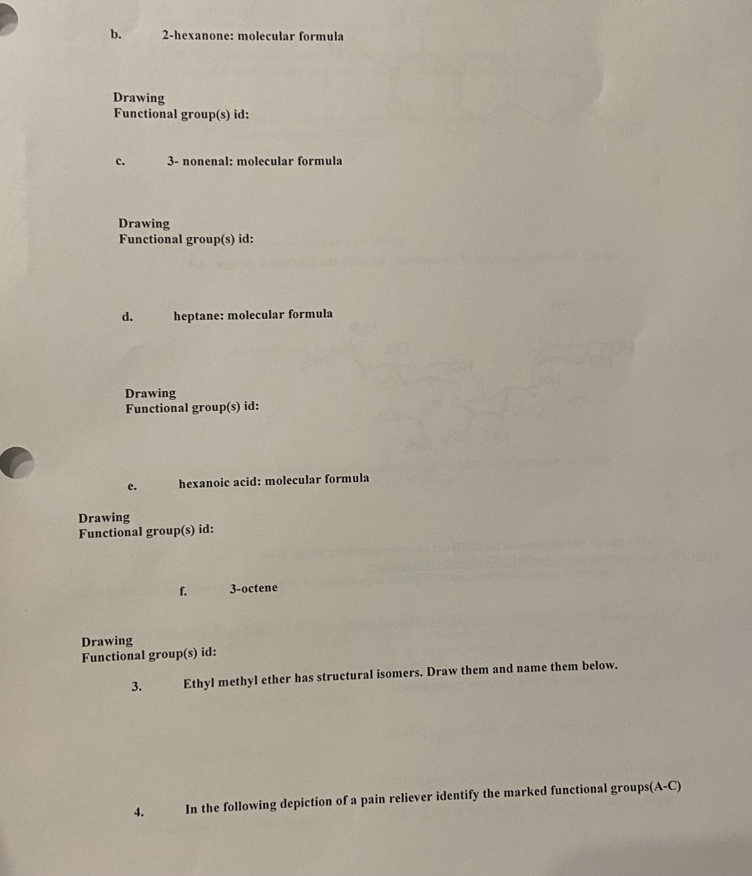 Solved Organic exercises (either handwrite answers on | Chegg.com