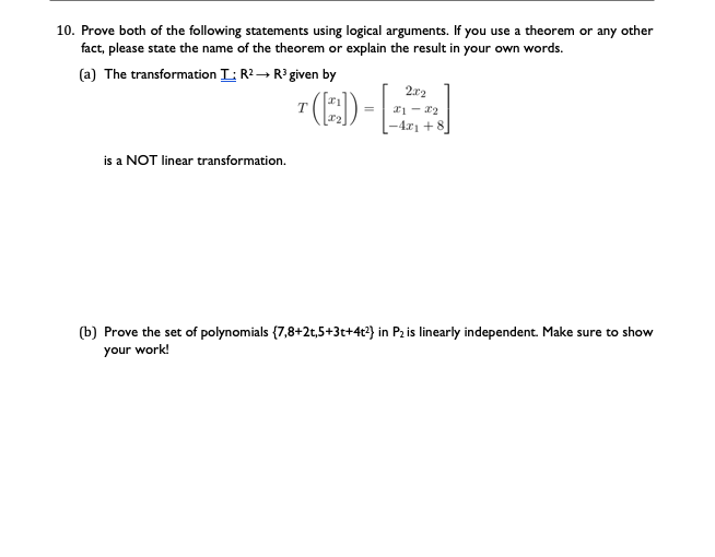 Solved 10. Prove both of the following statements using | Chegg.com