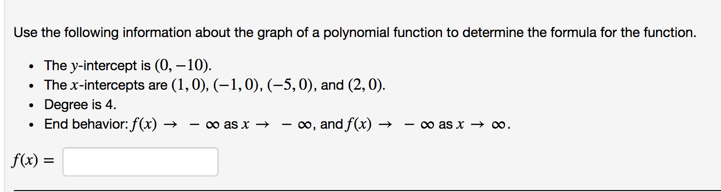 Solved Identifying Polynomial Functions Use the following | Chegg.com