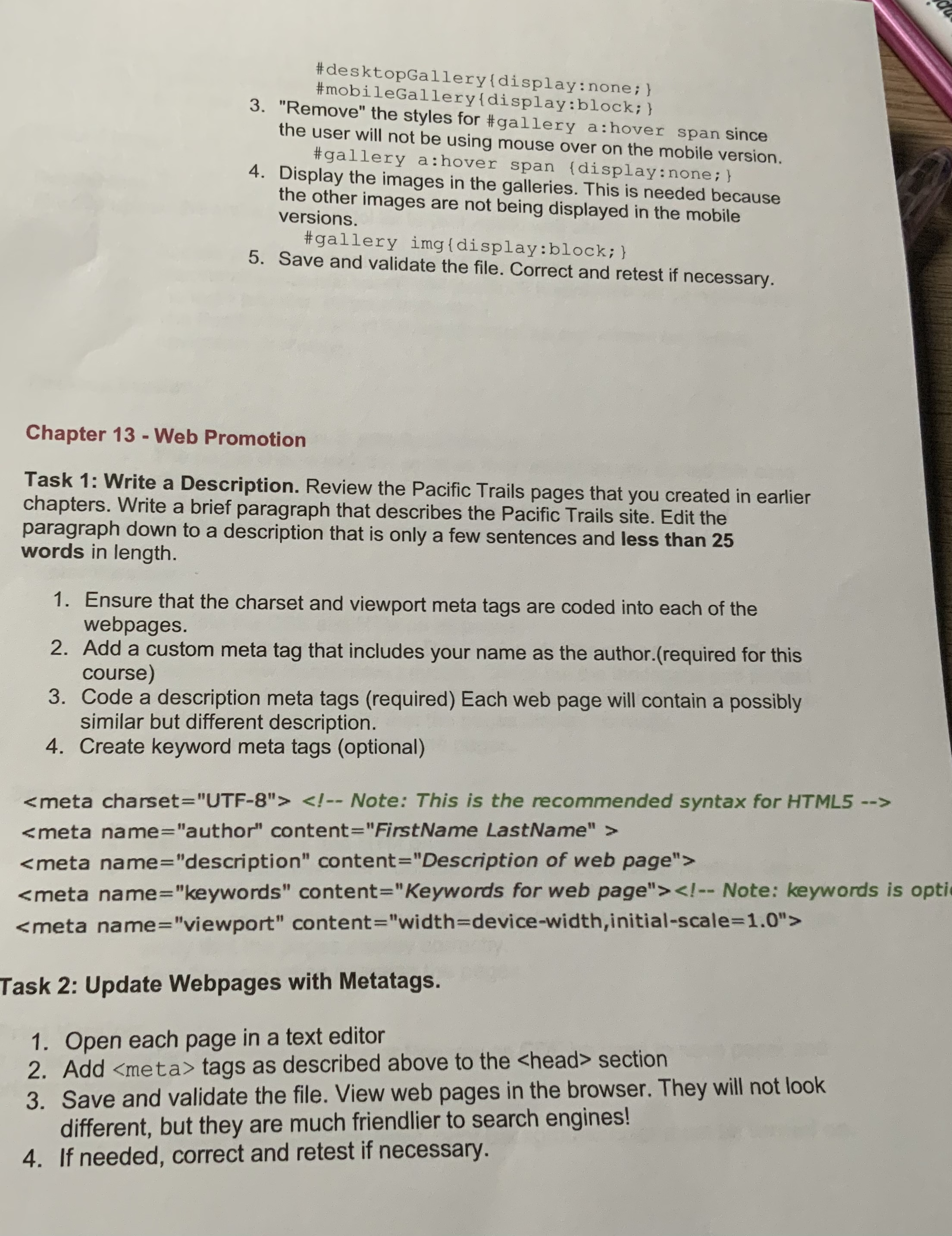 Solved Configure the Image Gallery. Modify the external | Chegg.com