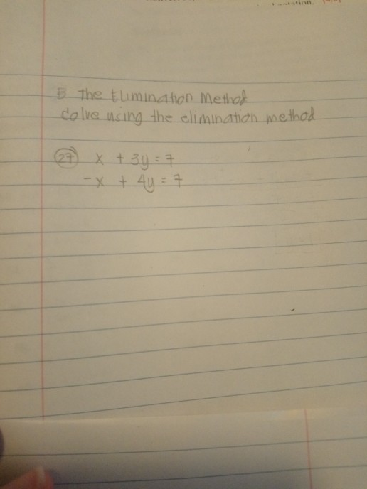 Solved 5 The Elimination Method colve using the elimination | Chegg.com
