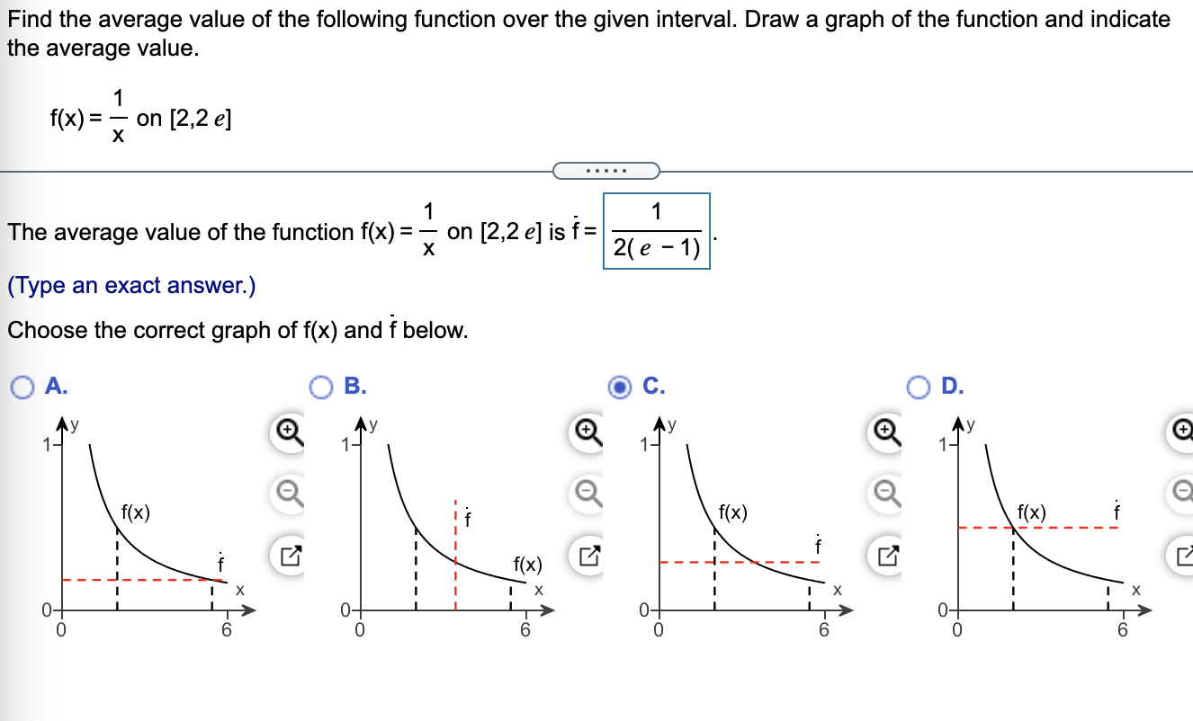 Solved Find the average value of the following function over | Chegg.com