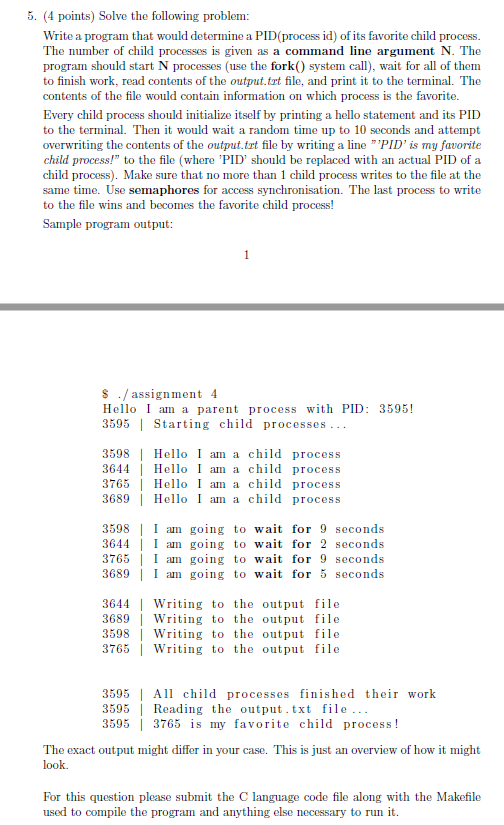 Solved 5. (4 points) Solve the following problem: Write a | Chegg.com