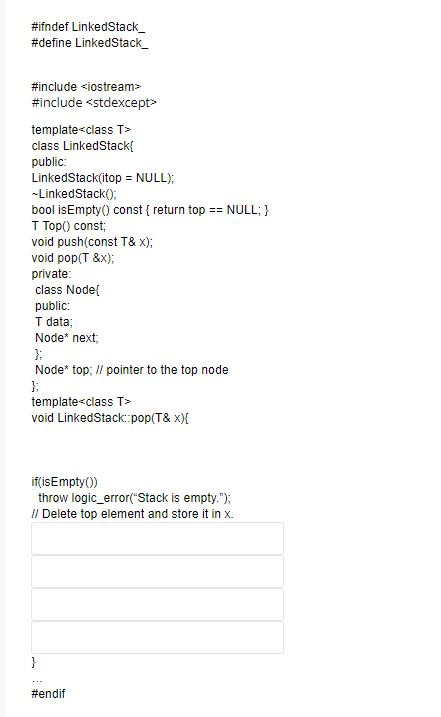 Solved Below is the second definition of a stack as a | Chegg.com