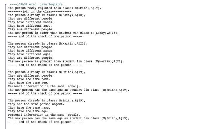 Solved a. Write a class Person with a constructor that | Chegg.com