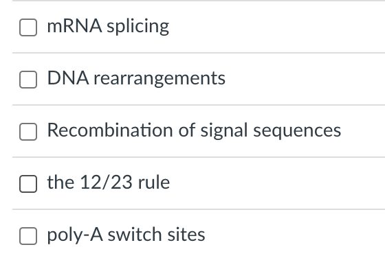 Solved Question 1. Recombination of immunolglobulin (Ig) | Chegg.com