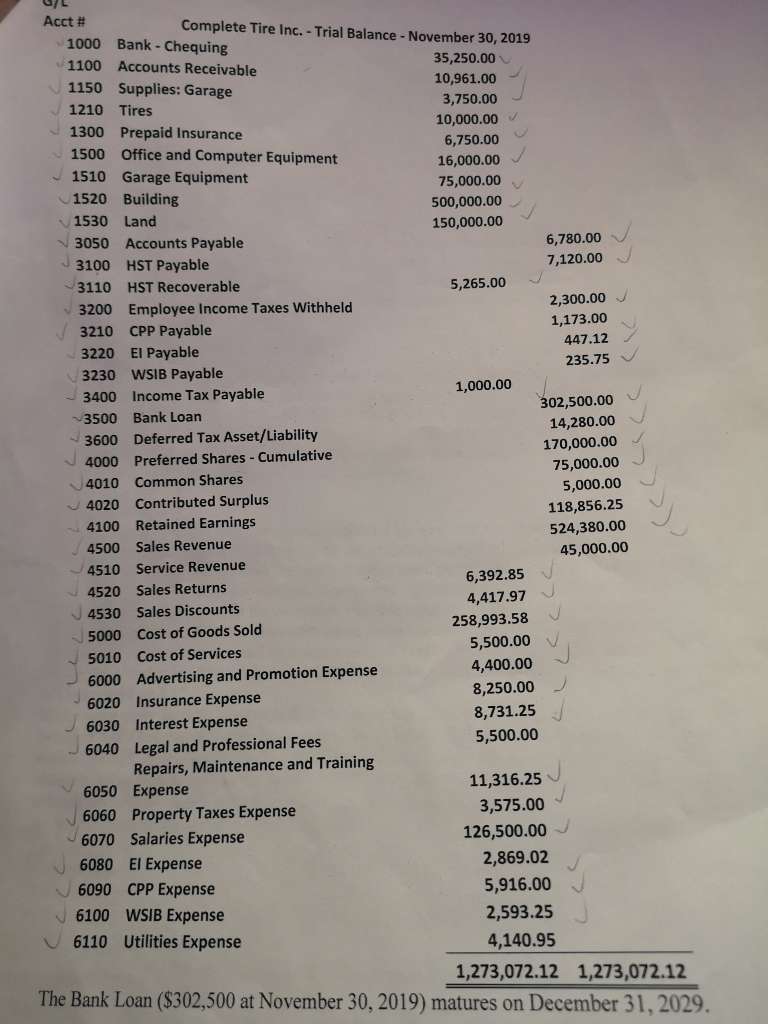 Do adjust entires Dec 7: Sold 12 winter tires for | Chegg.com