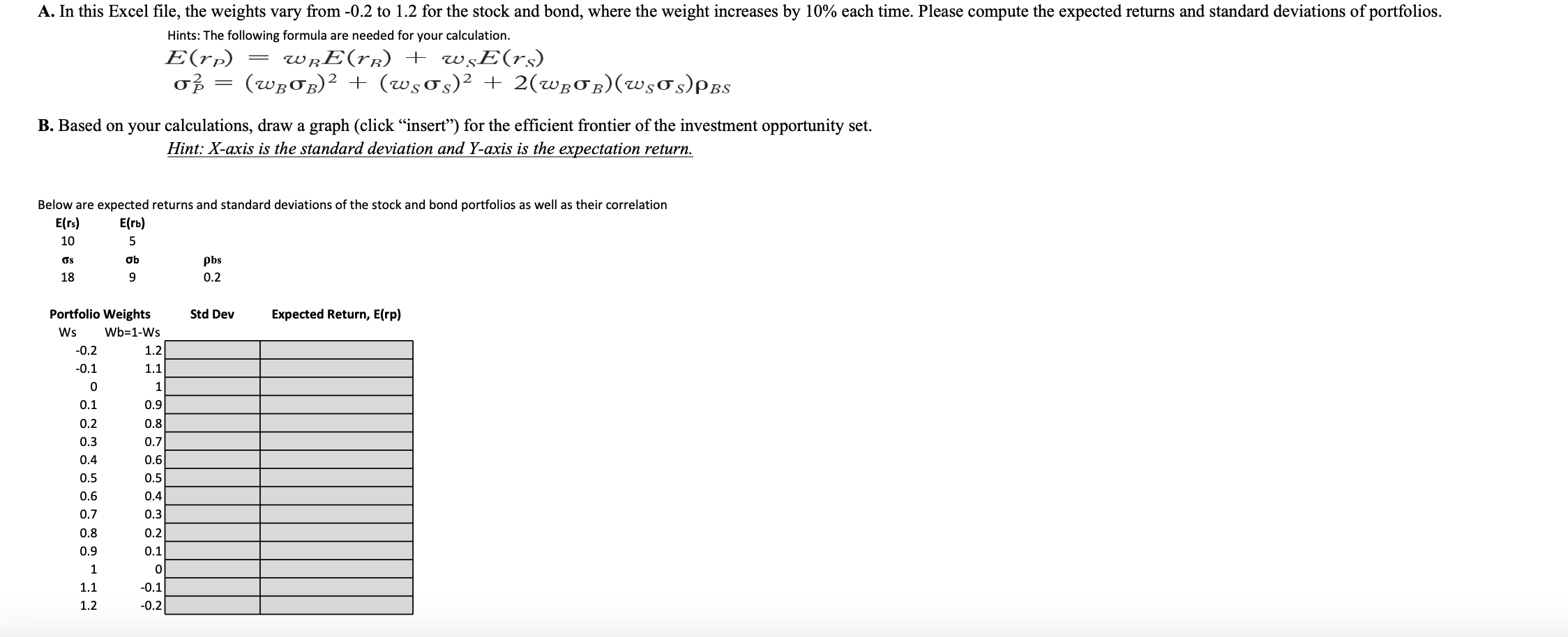 Solved Hints: The following formula are needed for your | Chegg.com