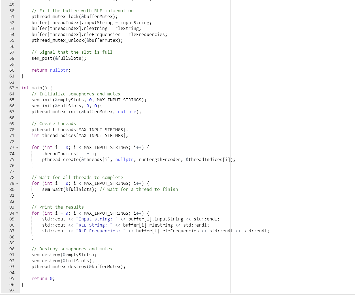 Solved \#include \#include 〈pthread.h> \#include | Chegg.com