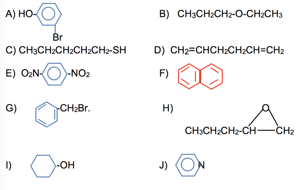 Solved A) HO- B) CH3CH2CH2-O-CH2CH3 Br C) CH3CH2CH2CH2CH2-SH | Chegg.com