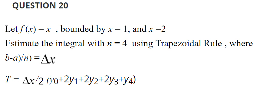Solved QUESTION 17 (Construct the Lagrange function for data | Chegg.com