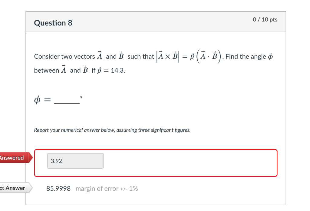 Solved Consider Two Vectors 𝐴⃗a→ And 𝐵⃗b→ Such That 