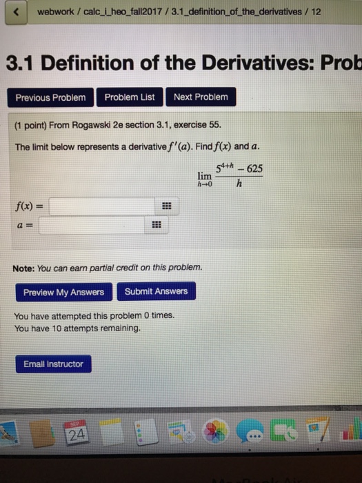 Solved webwork / calc Lheo fall2017 /3.1 definition of the | Chegg.com Solved webwork / calc Lheo fall2017 /3.1 definition of the | Chegg.com