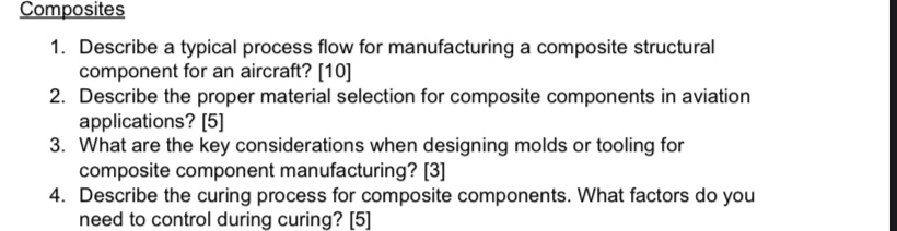 Solved 1. Describe a typical process flow for manufacturing | Chegg.com