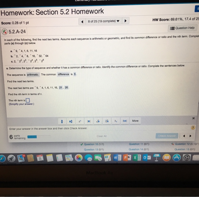 Solved In each of the following, find the next two terms. | Chegg.com