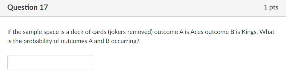 Solved If the sample space is a deck of cards (jokers | Chegg.com