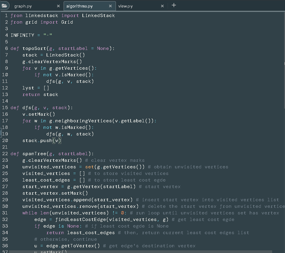 Solved In the algorithms.py file, complete the following:Be | Chegg.com