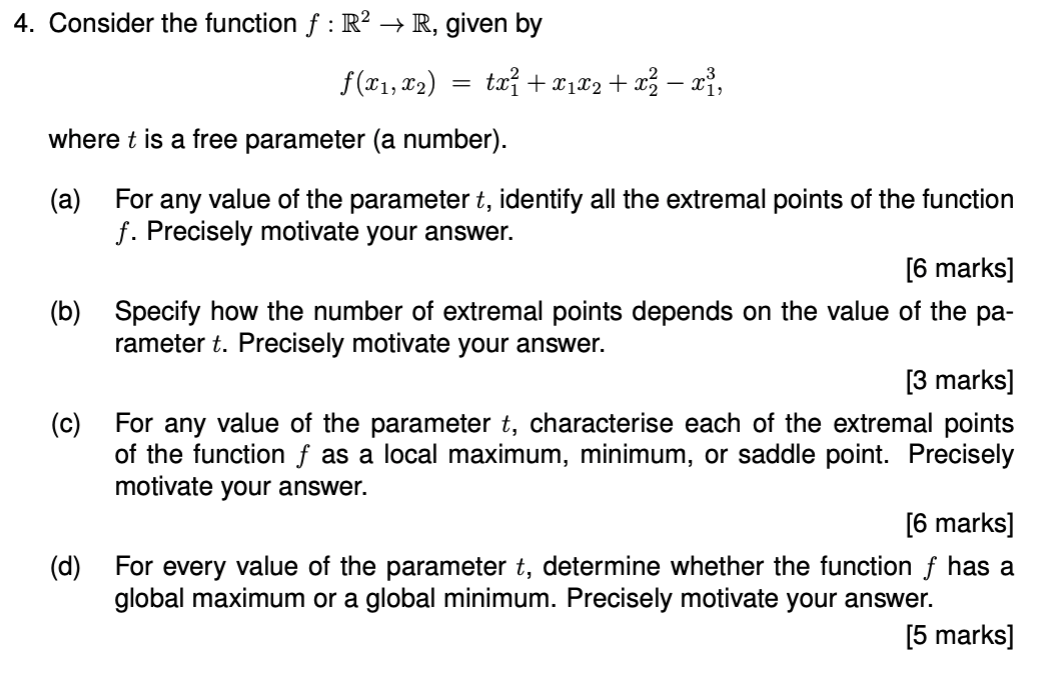 Solved 4. Consider the function f :R2 + R, given by f(x1, | Chegg.com