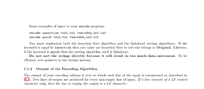 1.1 The Encoding Algorithm Given a normal text file | Chegg.com