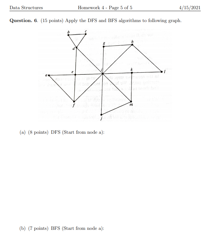 Solved Data Structures Homework 4 Page 4 Of 5 4 15 2021