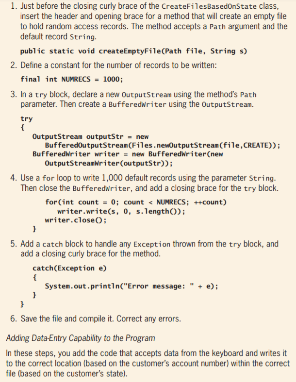 Creating Multiple Random Access Files In This 