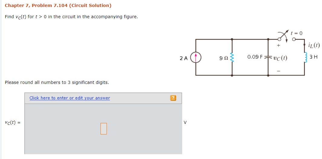 Solved Chapter 7 Problem 7104 Circuit Solution Find 1602