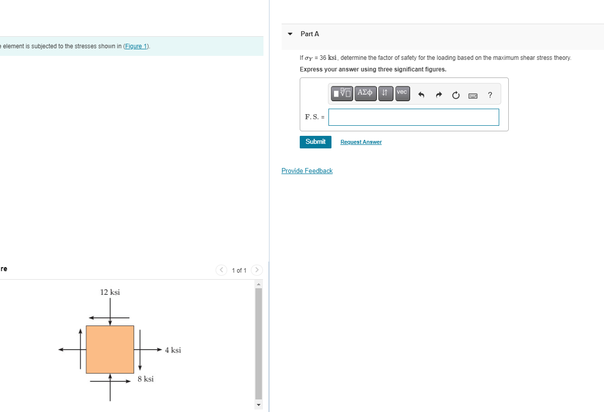 Solved element is subjected to the stresses shown in (Figure | Chegg.com