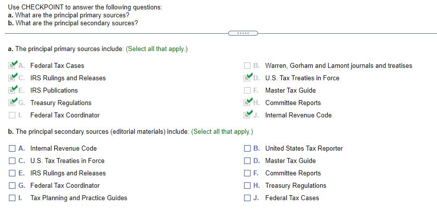 Solved Use CHECKPOINT to answer the following questions: a. | Chegg.com